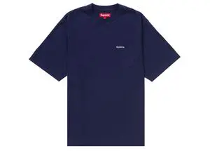 Supreme Short Sleeve Pocket Tee Shirt - Navy Blue