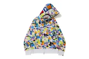 A BATHING APE Camo Shark Full Zip Hoodie