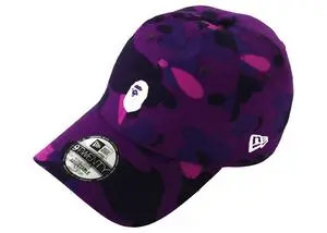 A BATHING APE Camo Ape Head 9twenty Cap - Purple