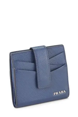 Prada Saffiano Snap Compact Wallet