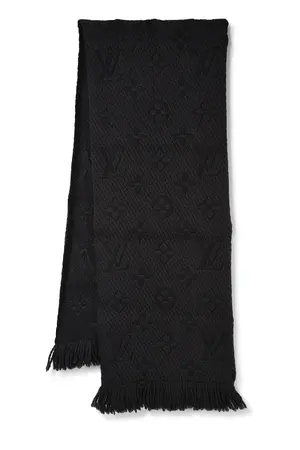 LOUIS VUITTON Wool Logomania Scarf - Black