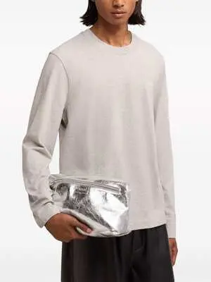AMI Paris Metallic Folded Shoulder Bag