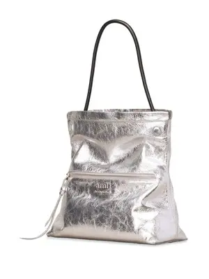 AMI Paris Metallic Folded Shoulder Bag