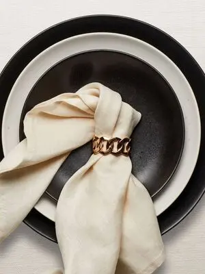 L'Objet Terra Porcelain Dessert Plate - Black