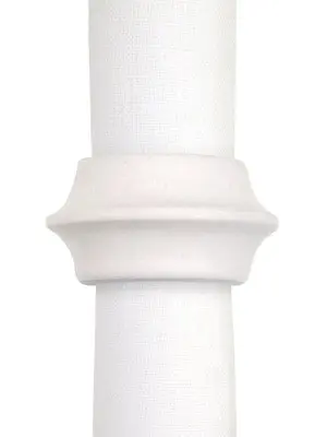 L'Objet Terra Porcelain Napkin Rings (set Of Four) White