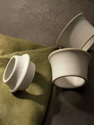 L'Objet Terra Porcelain Napkin Rings - White