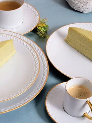 L'Objet Neptune Porcelain Bread And Butter Plate