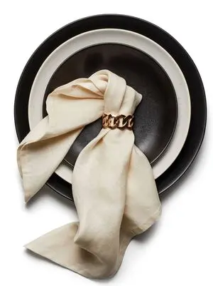 L'Objet Terra Porcelain Charger Plate - Black