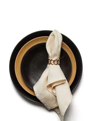 L'Objet Terra Porcelain Plate - Black
