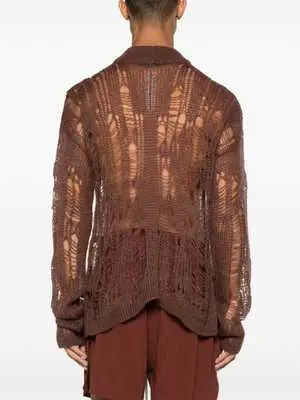 Rick Owens Tommy Lupetto Open-knit Jumper - Brown