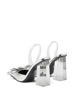 Versace Medusa Head Metallic Leather Pumps