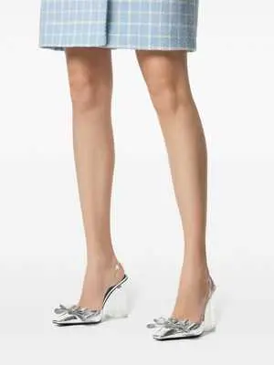Versace Medusa Head Metallic Leather Pumps