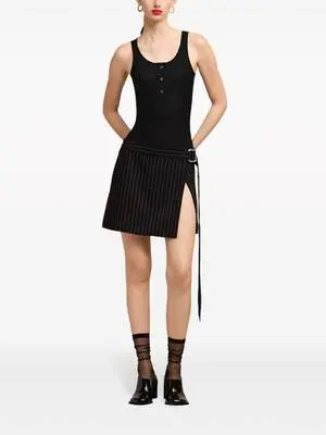 AMI Paris Ribbed Tank Top - Black
