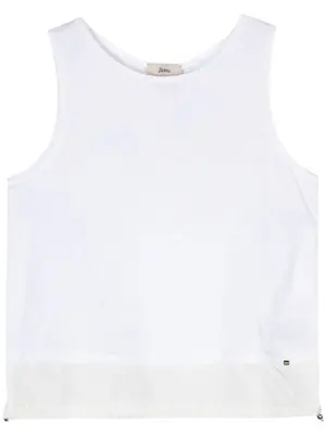 Herno Logo Plaque Cotton Tank Top