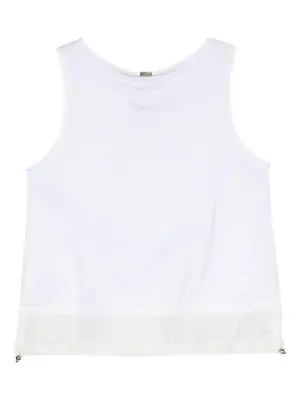 Herno Logo Plaque Cotton Tank Top
