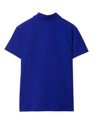 Burberry Equestrian Knight Cotton Polo Shirt - Blue