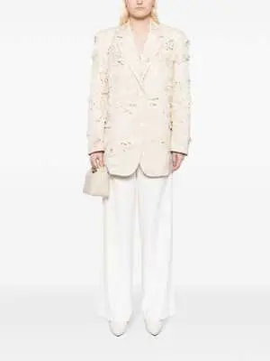 JNBY Floral Appliqué Blazer - Neutrals