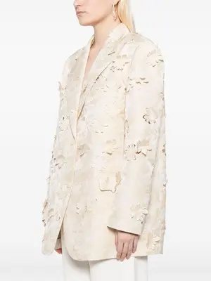 JNBY Floral Appliqué Blazer - Neutrals