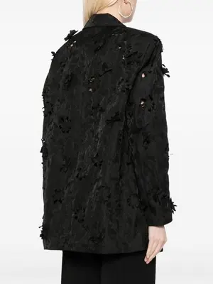 JNBY Floral Appliqué Single-breasted Blazer - Black