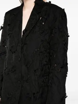 JNBY Floral Appliqué Single-breasted Blazer - Black