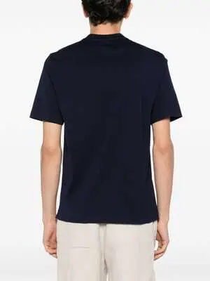 Brunello Cucinelli Logo-print Cotton T-shirt - Blue