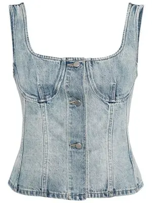 JNBY Corset Denim Top