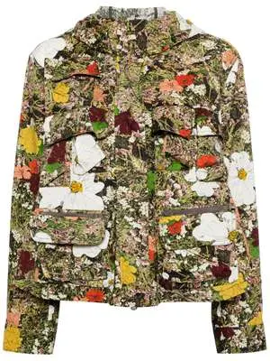 JNBY Floral-print Hooded Jacket - Neutrals