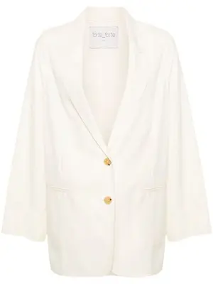 FORTE_FORTE Single-breasted Twill Blazer