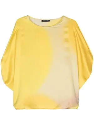 GIANLUCA CAPANNOLO Iris Ombré Silk Blouse - Yellow