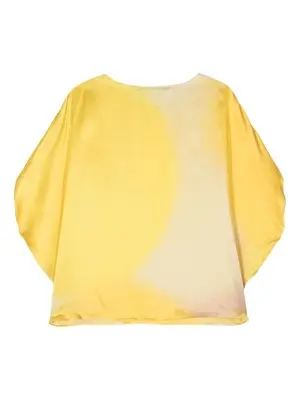 GIANLUCA CAPANNOLO Iris Ombré Silk Blouse - Yellow