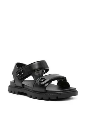 COACH Brynn Leather Sandals - Black