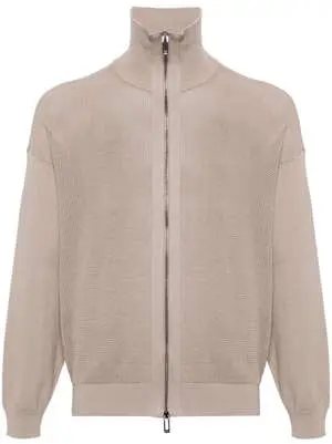 Emporio Armani Cotton Zip-up Cardigan