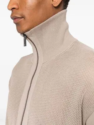 Emporio Armani Cotton Zip-up Cardigan