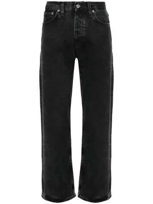 SUNFLOWER Mid-rise Straight-leg Jeans - Black