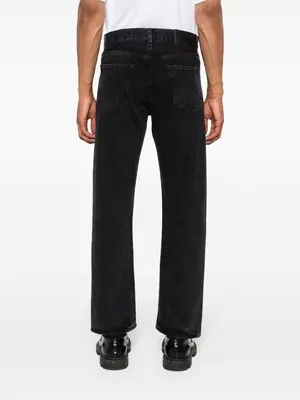 SUNFLOWER Mid-rise Straight-leg Jeans - Black