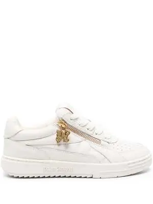 Palm Angels University Leather Sneakers - White