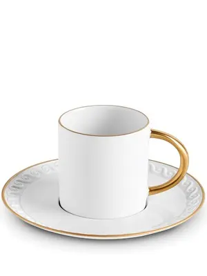 L'Objet Neptune Espresso Cup And Saucer - White