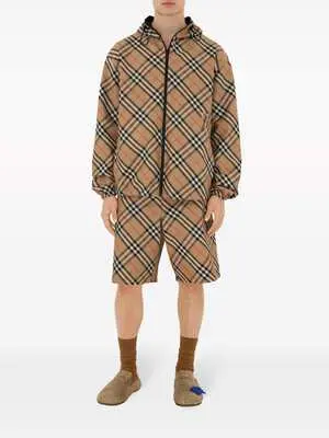 Burberry Check-print Drawstring Shorts - Brown