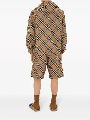 Burberry Check-print Drawstring Shorts - Brown