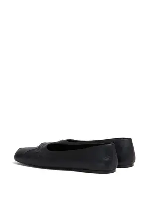 Marni Leather Ballerinas - Black