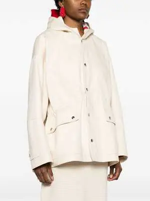 Plan C Hooded Twill Parka Jacket
