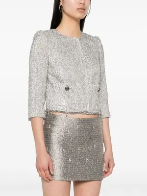 Elisabetta Franchi Tweed Cropped Jacket