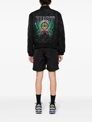 Just Cavalli Logo-embroidered Bomber Jacket