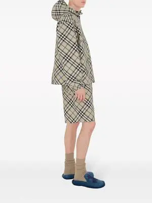 Burberry Equestrian Knight Check Cotton Shorts - Neutrals