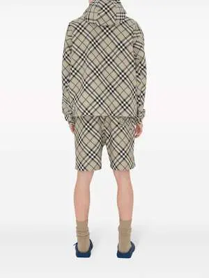 Burberry Equestrian Knight Check Cotton Shorts - Neutrals