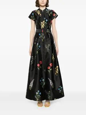 Sachin & Babi Marta Floral-print Gown - Blue