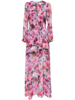 Sachin & Babi Penny Floral-print Gown - Black