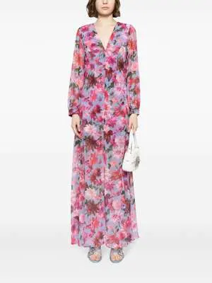 Sachin & Babi Penny Floral-print Gown - Black
