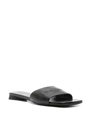 Balenciaga Duty Free Leather Sandals - Black