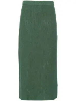 BY MALENE BIRGER Kyara Ribbed Midi Skirt - Green